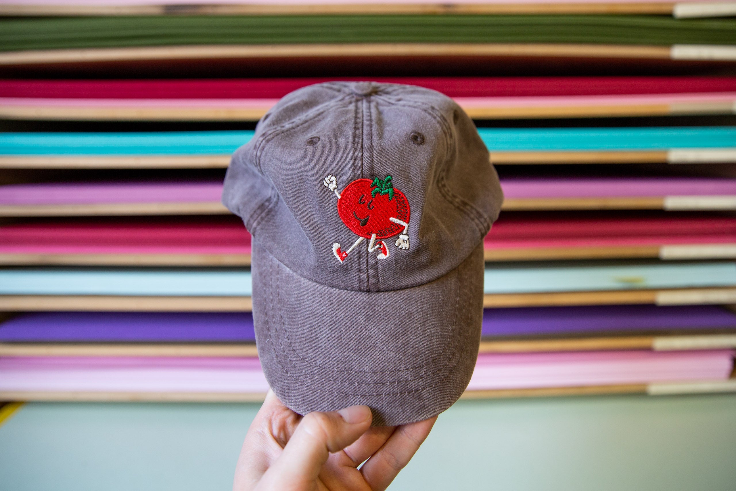 Marching Tomato Dad Hat — Mama's Sauce