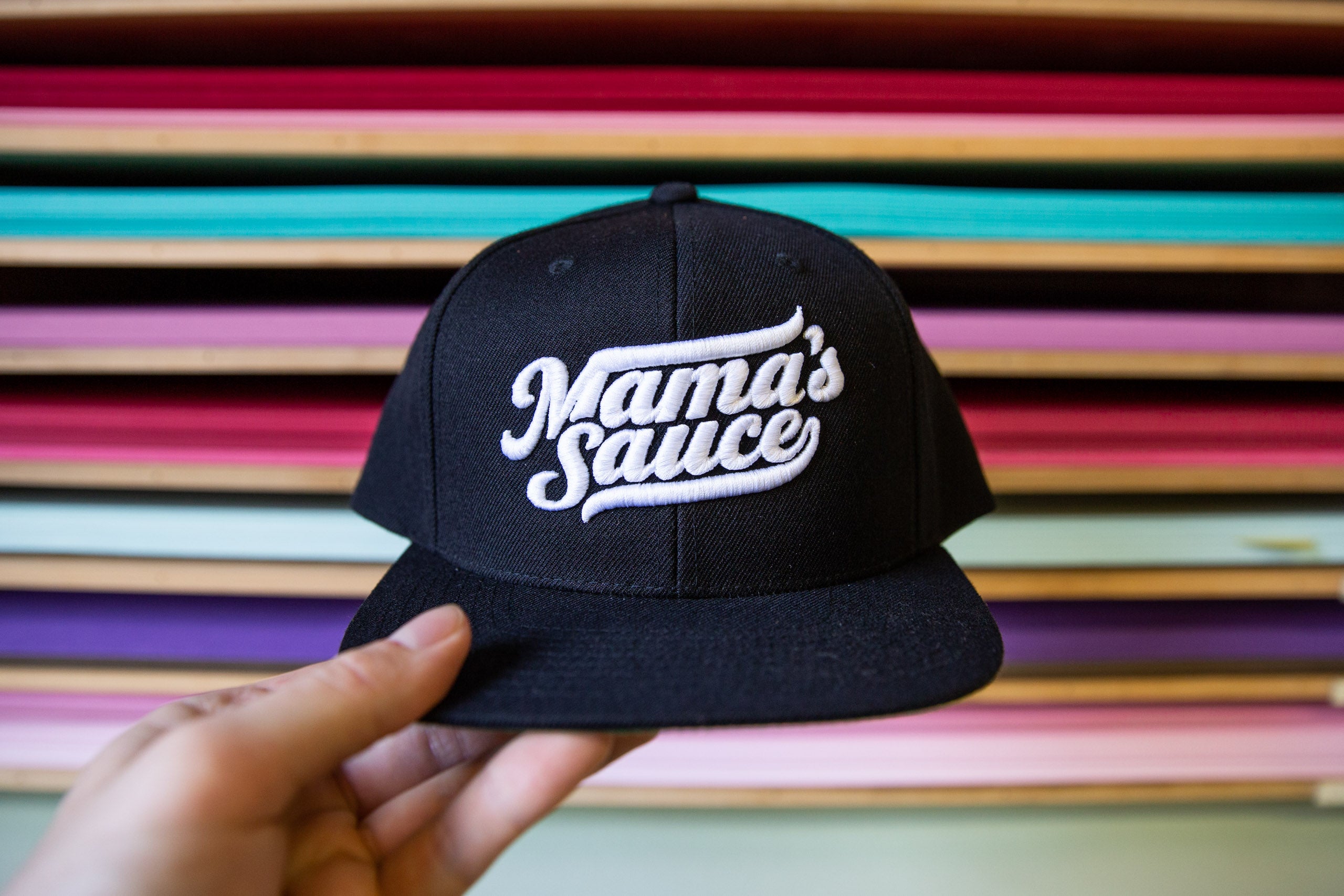 Embroidered Classic Script Logo Hat — Mama's Sauce